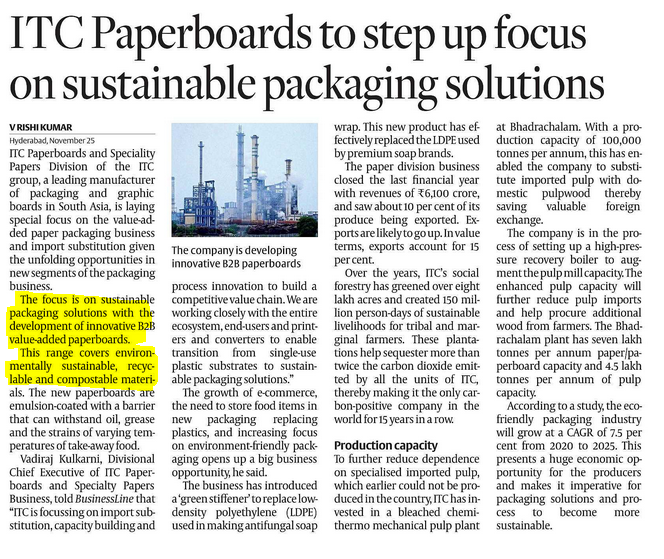 ITC Paperboards Eco friendly packaging solutions – ALPHA AFFAIRS