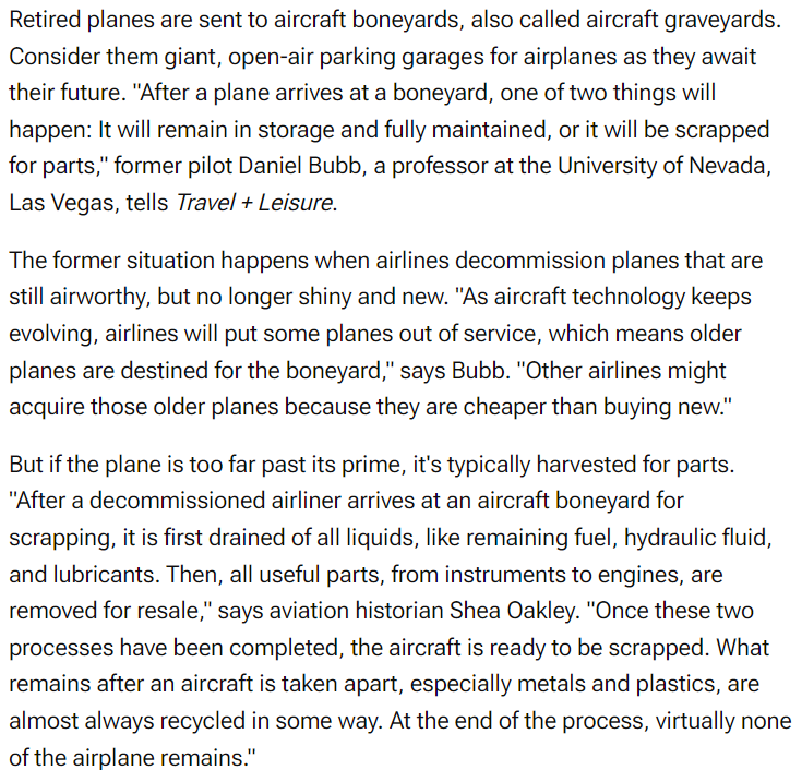 Graveyards for Retired planes – ALPHA AFFAIRS