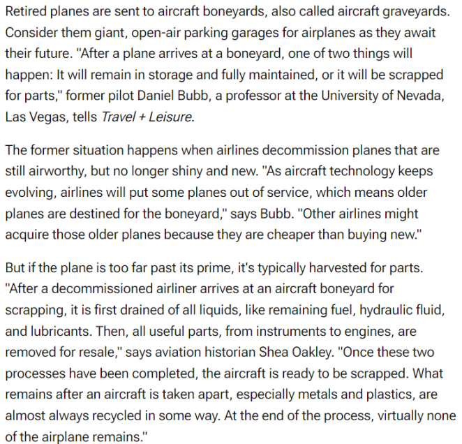 Graveyards for Retired planes – ALPHA AFFAIRS